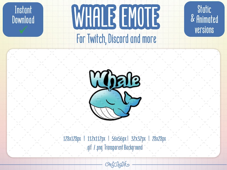 Rich Whale Animated Emote for Twitch, Discord - Etsy