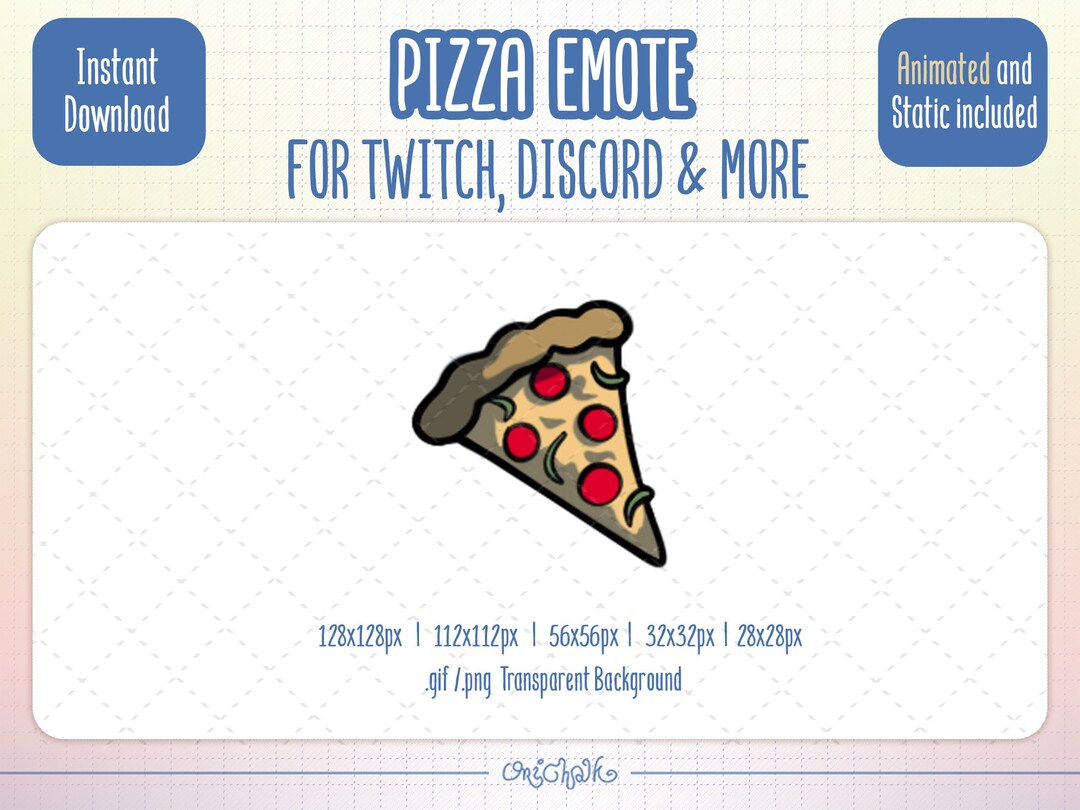 Pizza Emote for Twitch, Discord - Animated and Static - Etsy