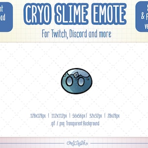 Cryo Slime Animated Emote for Twitch & Discord Genshin Emote - Etsy