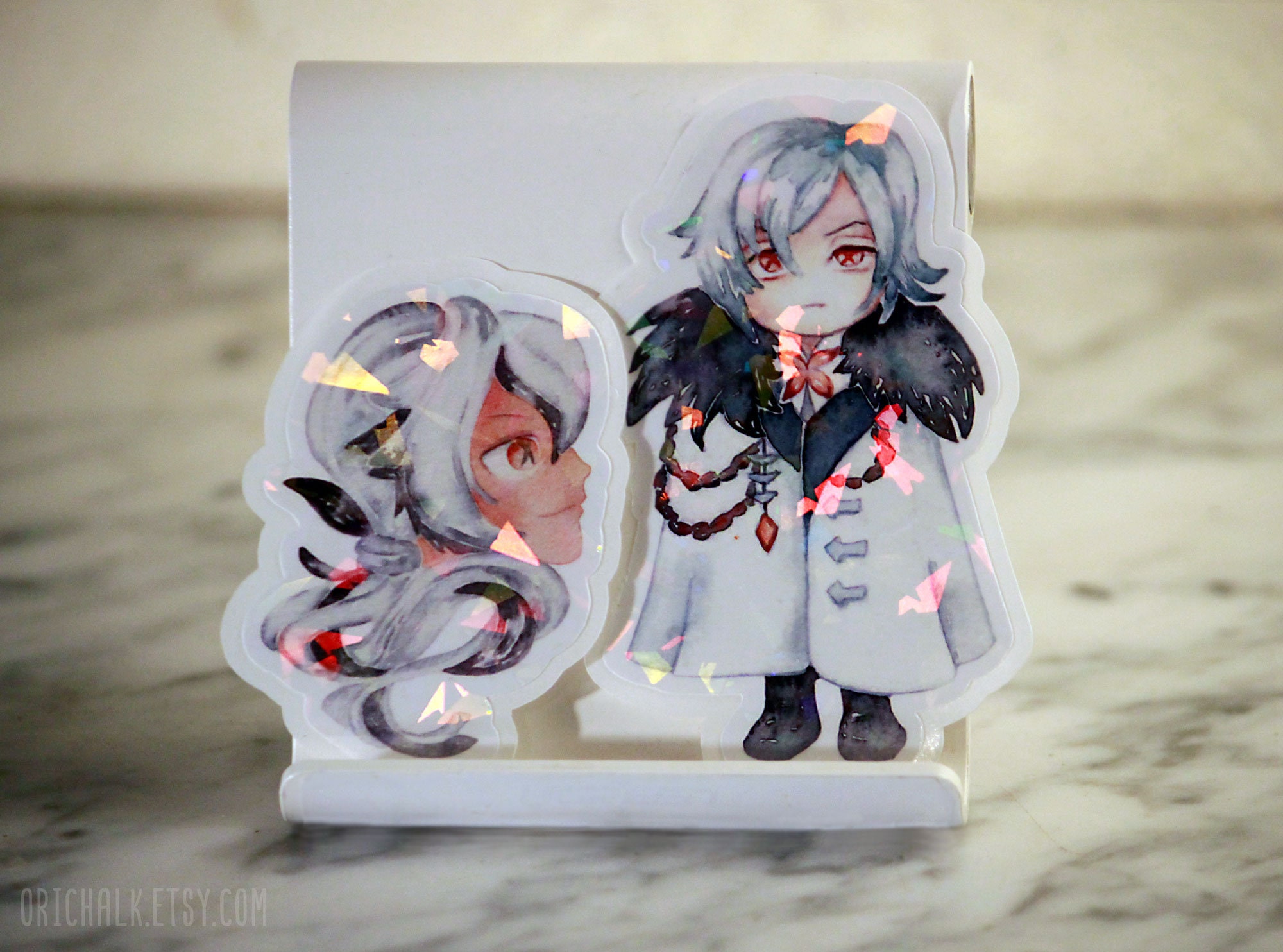 Arlecchino Stickers set of 2 Genshin Impact Fatui - Etsy