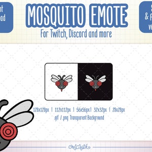 Animated Mosquito Bite Emote for Twitch, Discord - Summer Emote ...