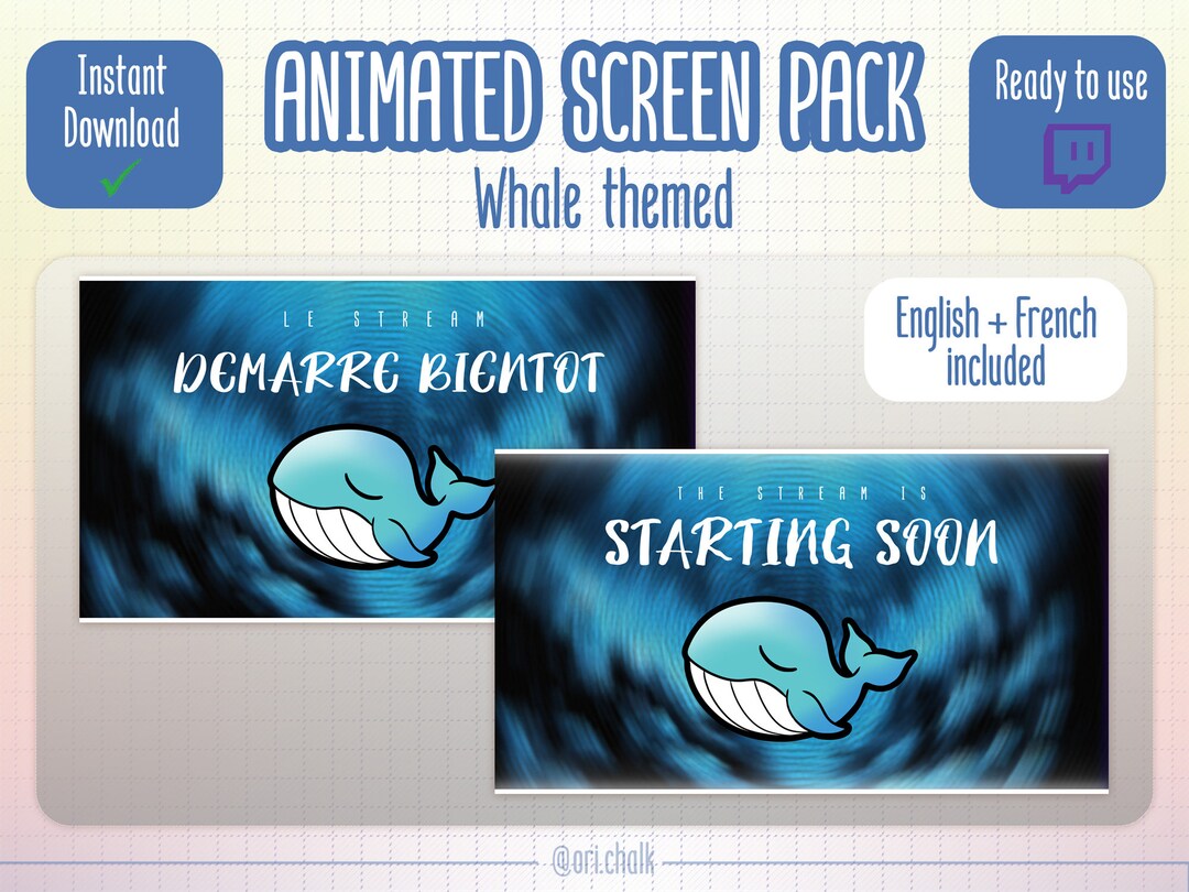 Animated Whale Screens Pack for Streaming Platforms - Included in Both ...