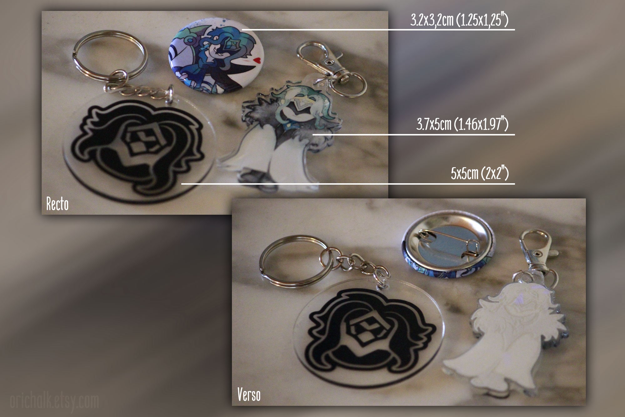 Genshin Impact Dottore Goodies Bundle: Round Acrylic Keychain, Button ...