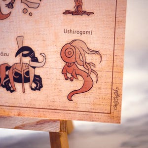 Yokai Poster A5, 3 Designs Available - Vintage Japan Print, Japanese ...