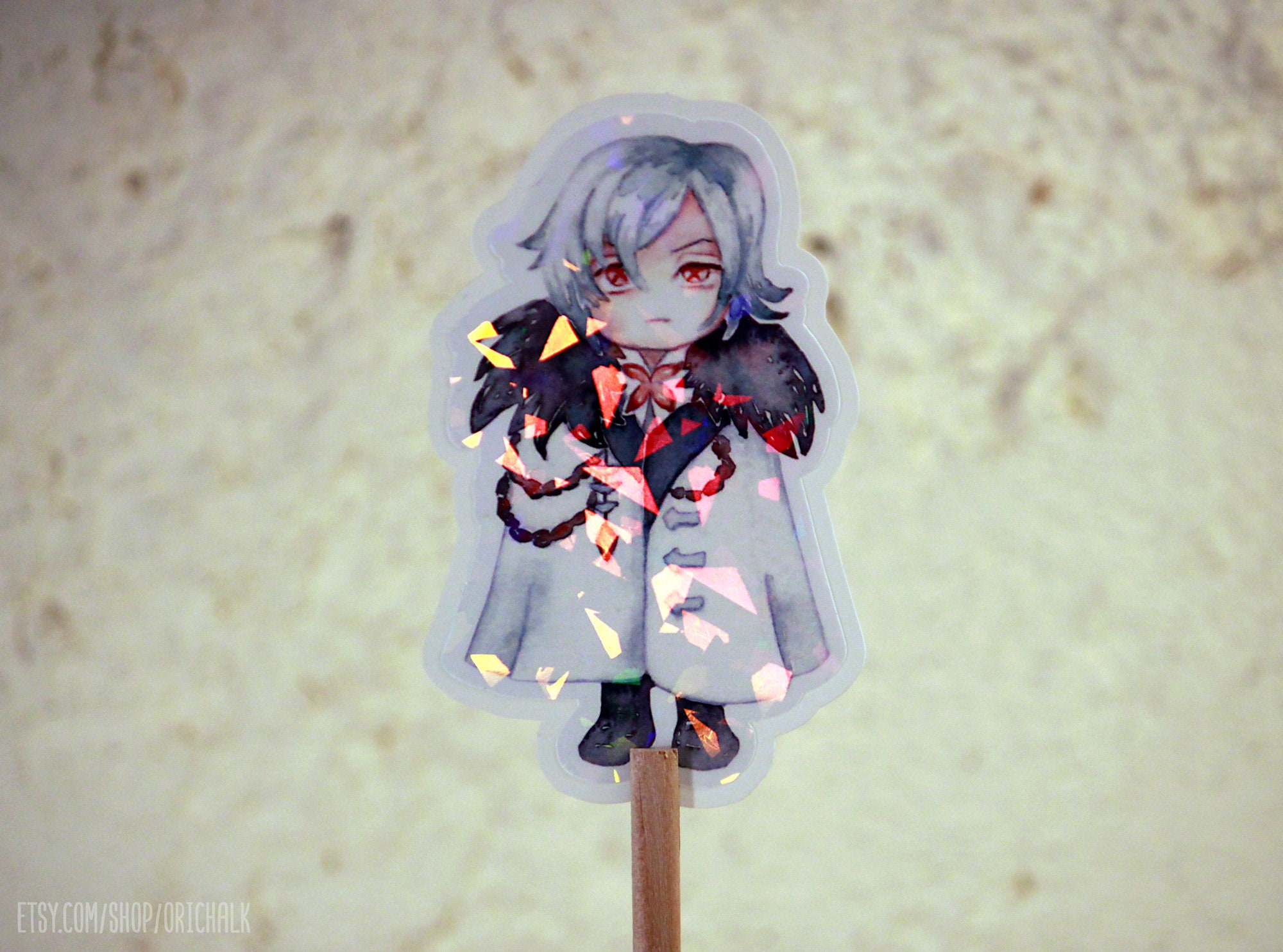 Arlecchino Stickers set of 2 Genshin Impact Fatui - Etsy