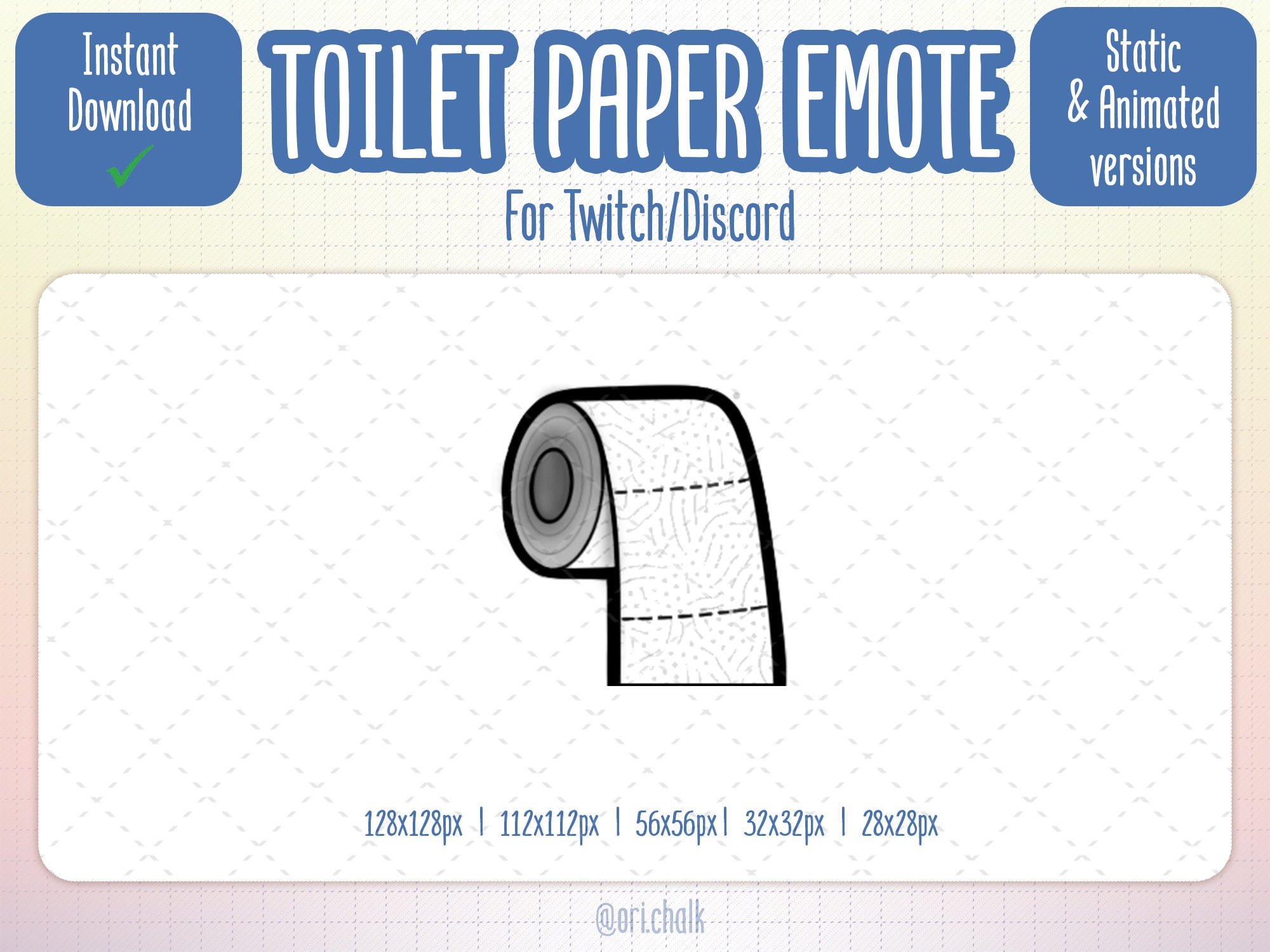Toilet Paper Emote for Twitch, Discord - Animated and Static - Etsy ...