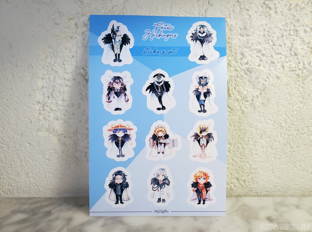 Sticker Sheet 11 Fatui Harbingers From Genshin Impact - for Planners ...