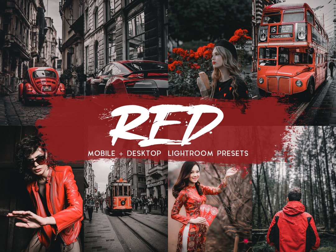 Red Lightroom Presets | Mobile & Desktop | Minimal, Golden Filters ...