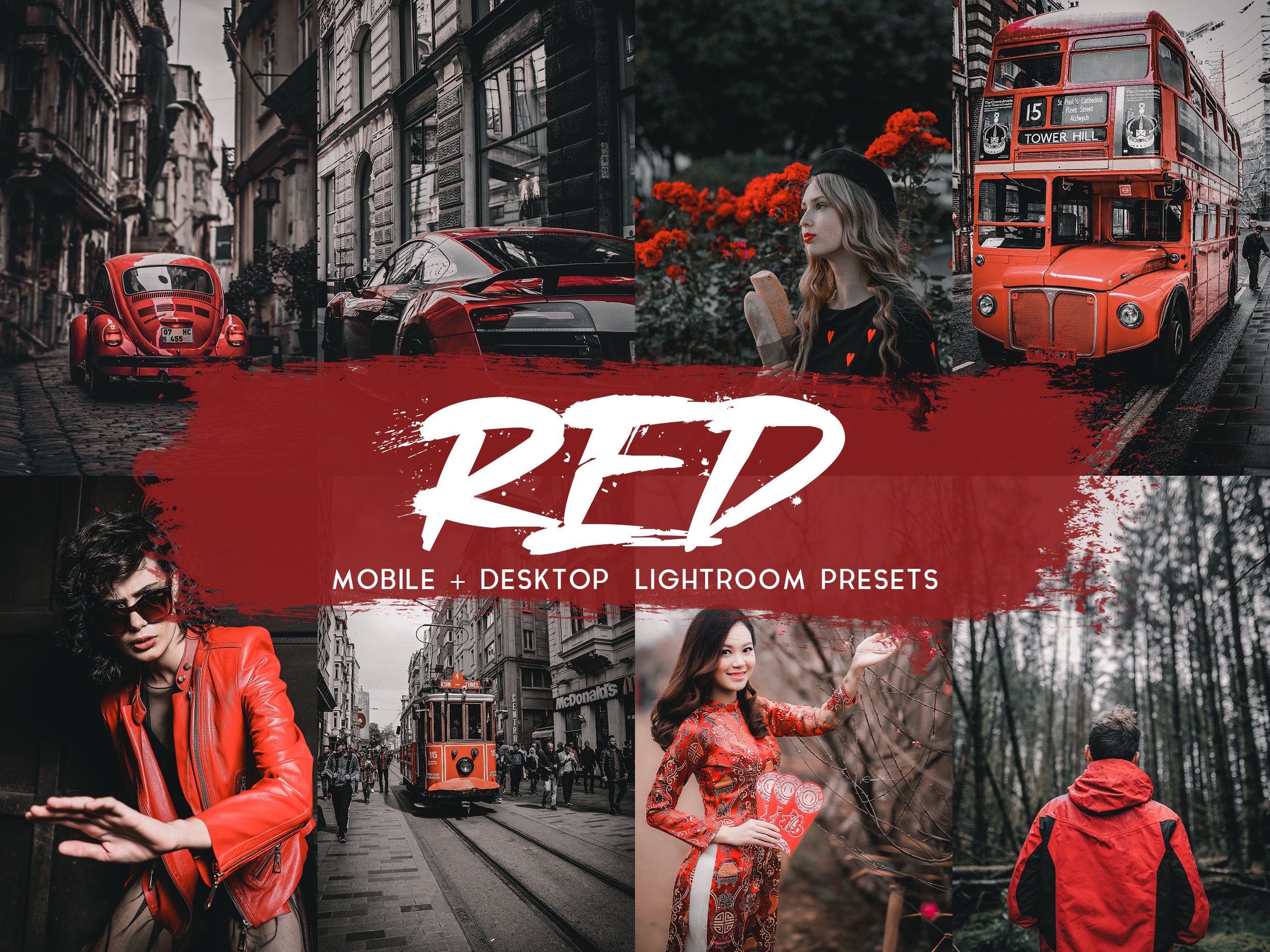 Red Lightroom Presets Mobile & Desktop Minimal Golden - Etsy