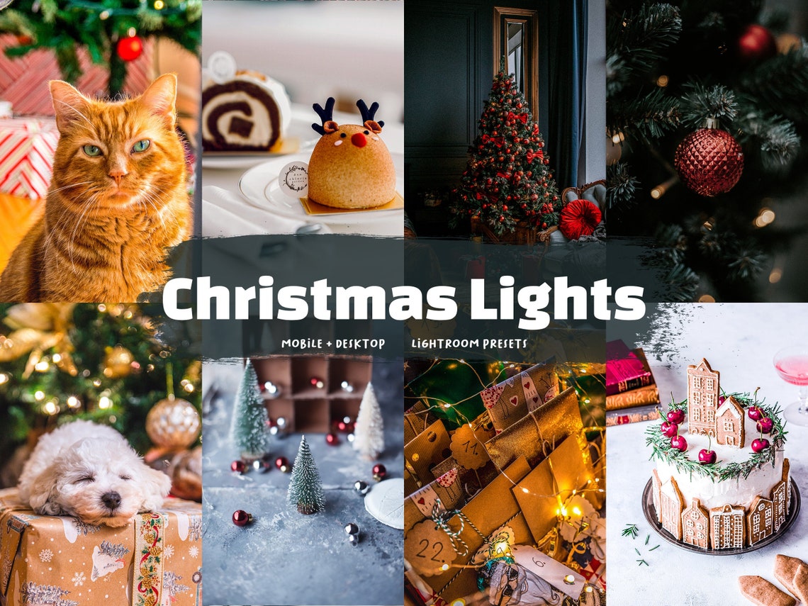 Christmas Lights Lightroom Presets | Mobile & Desktop | Xmas Filters ...