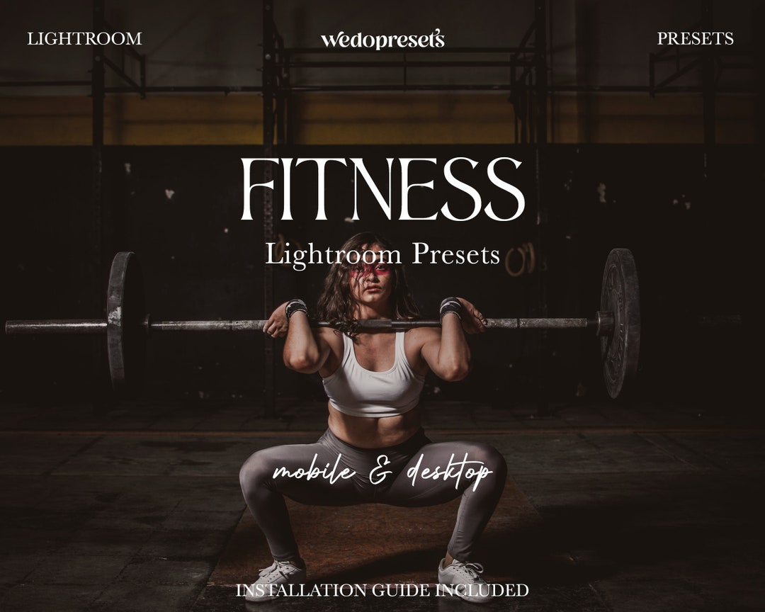 10 Fitness and Gym Lightroom Presets | Mobile & Desktop | Mood Filters ...