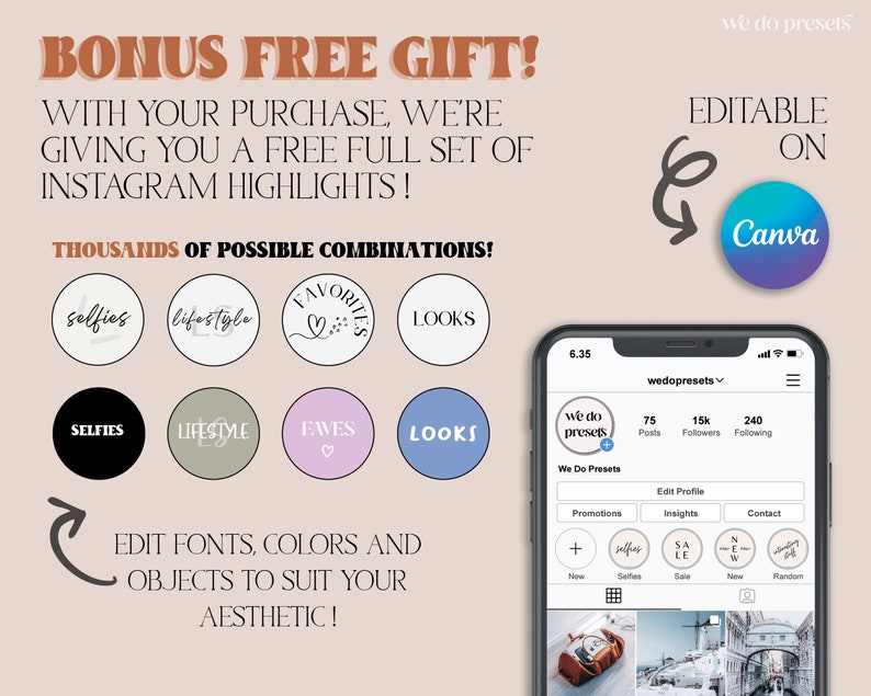 15 Boho Lightroom Presets Mobile & Desktop Minimal Filters Bohemian ...