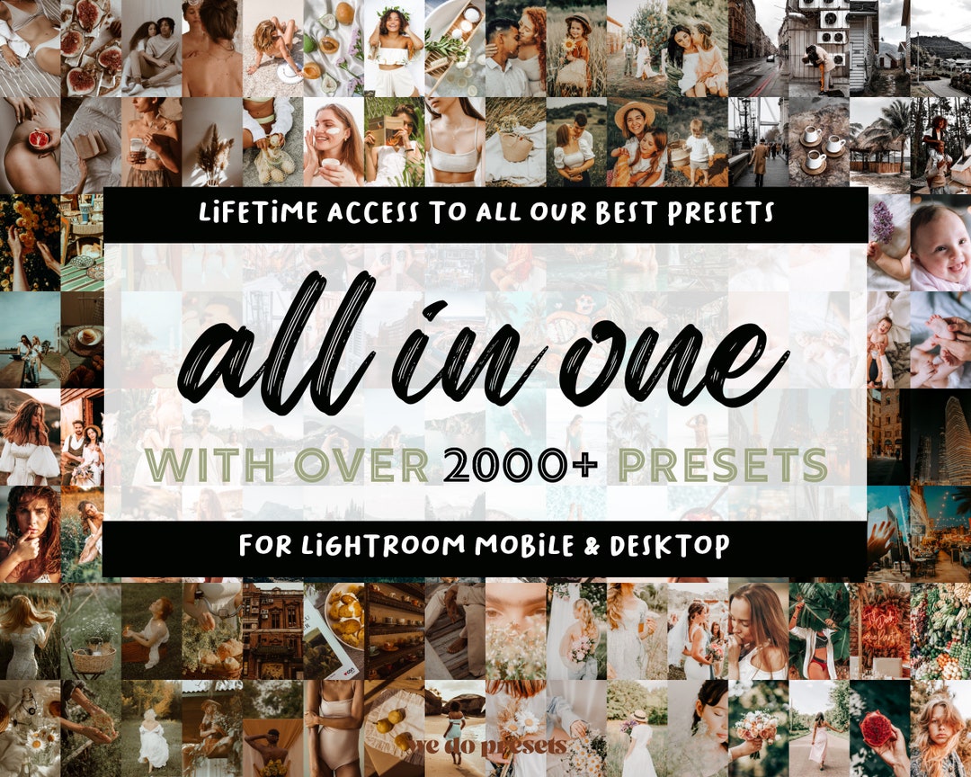2000+ MEGA Lightroom Presets Bundle | Mobile and Desktop | Adobe Lightroom | Instagram Blogger ...