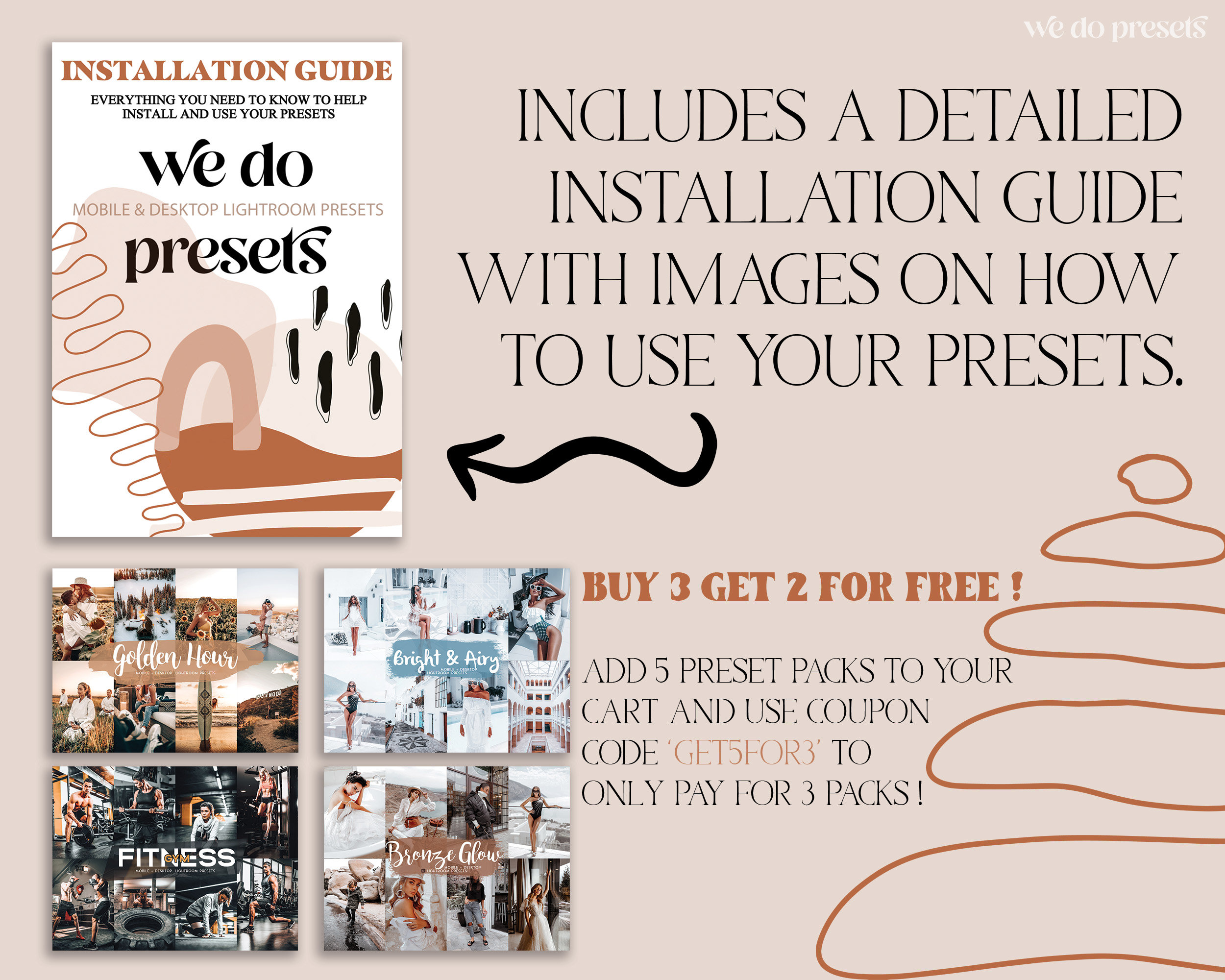 15 Boho Lightroom Presets Mobile & Desktop Minimal Filters Bohemian ...