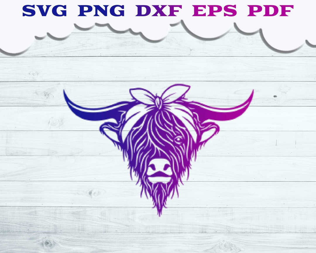 Heifer Cow Bandana SVG, Flower Heifer Svg, Floral Highland Heifer Svg ...