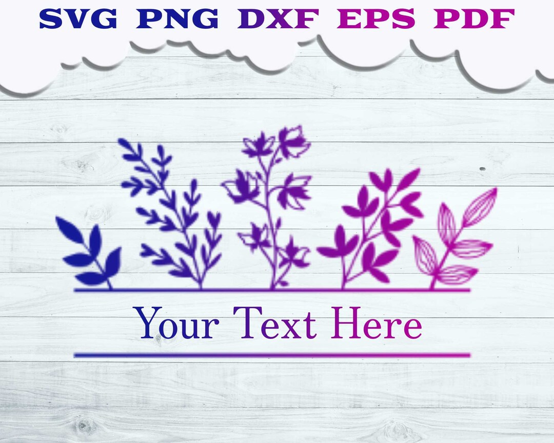 Split Tropical Leaves SVG, Split Monogram Leaves Svg, Leaves Cut File ...