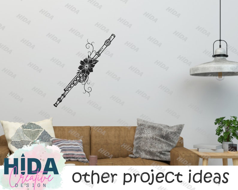 Flute SVG File Floral Flute Svg Flower Flute Svg Cut File - Etsy