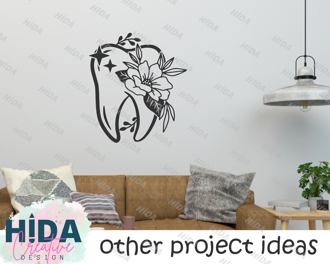 Floral Dentist SVG Dentist Svg Tooth With Flower for Dentist - Etsy