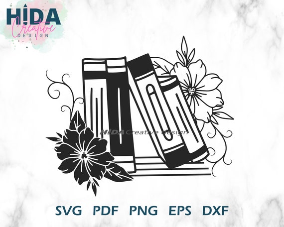 Book Lovers Svg Book SVG Floral Books Svg Books With - Etsy
