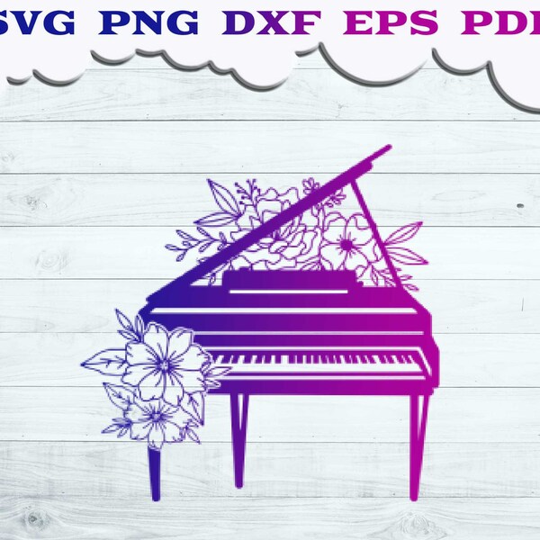 Piano Svg - Etsy