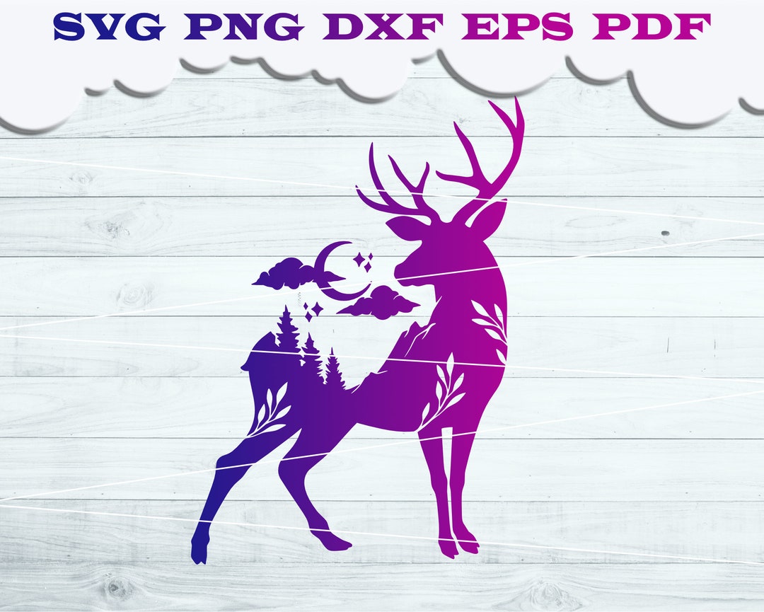 Deer Outdoor Scene SVG, Nature Deer Svg, Deer Cut File, Camp Life Svg ...