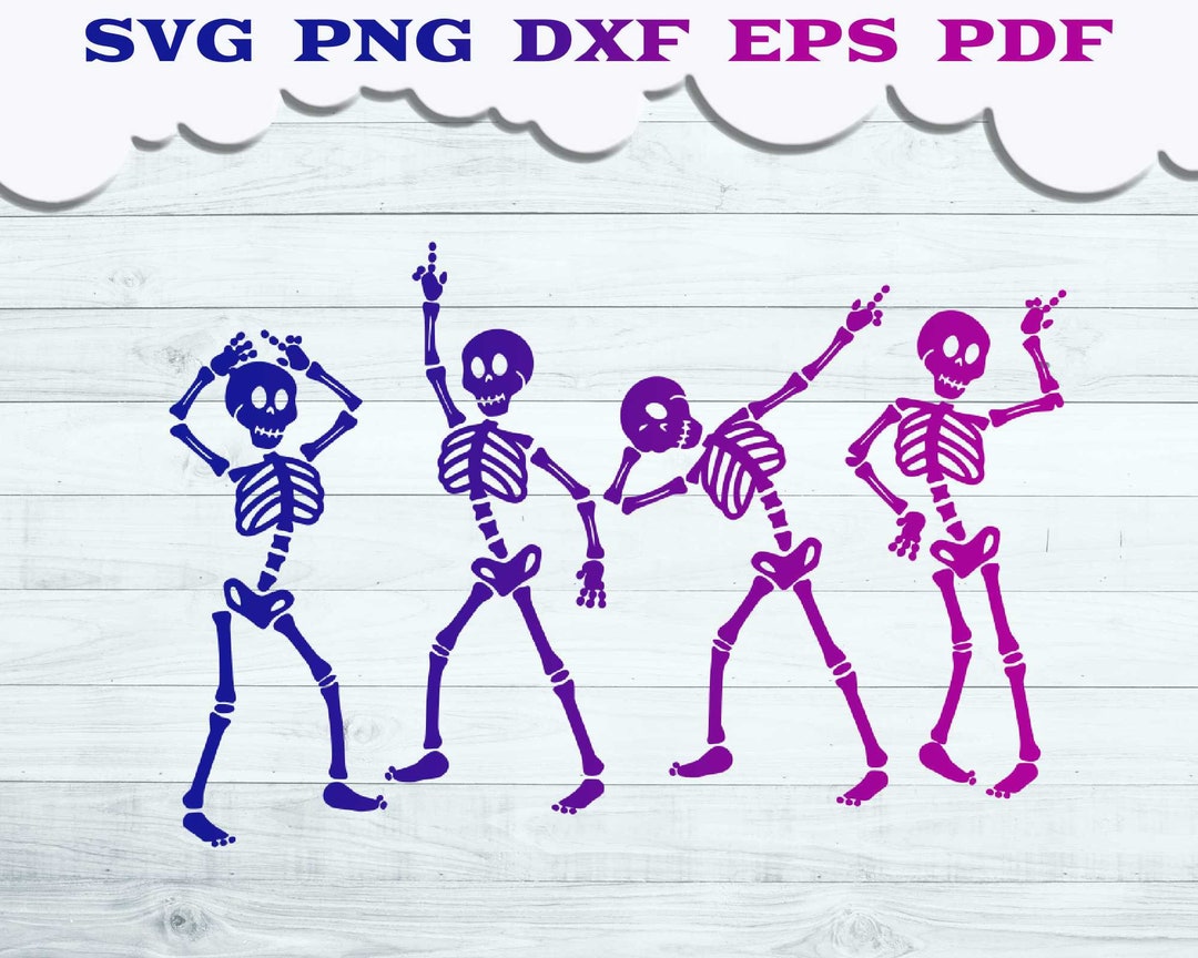Dancing Skeletons SVG, Skeletons Funny Dance Svg, Skeletons Party Dance ...