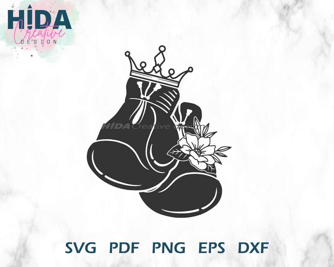 Boxing Gloves SVG Floral Boxing Svg Boxing Gloves With - Etsy