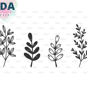 Tropical Leaves SVG Bundle, Simple Leaves Svg, Leaves Cut File, Leaves ...