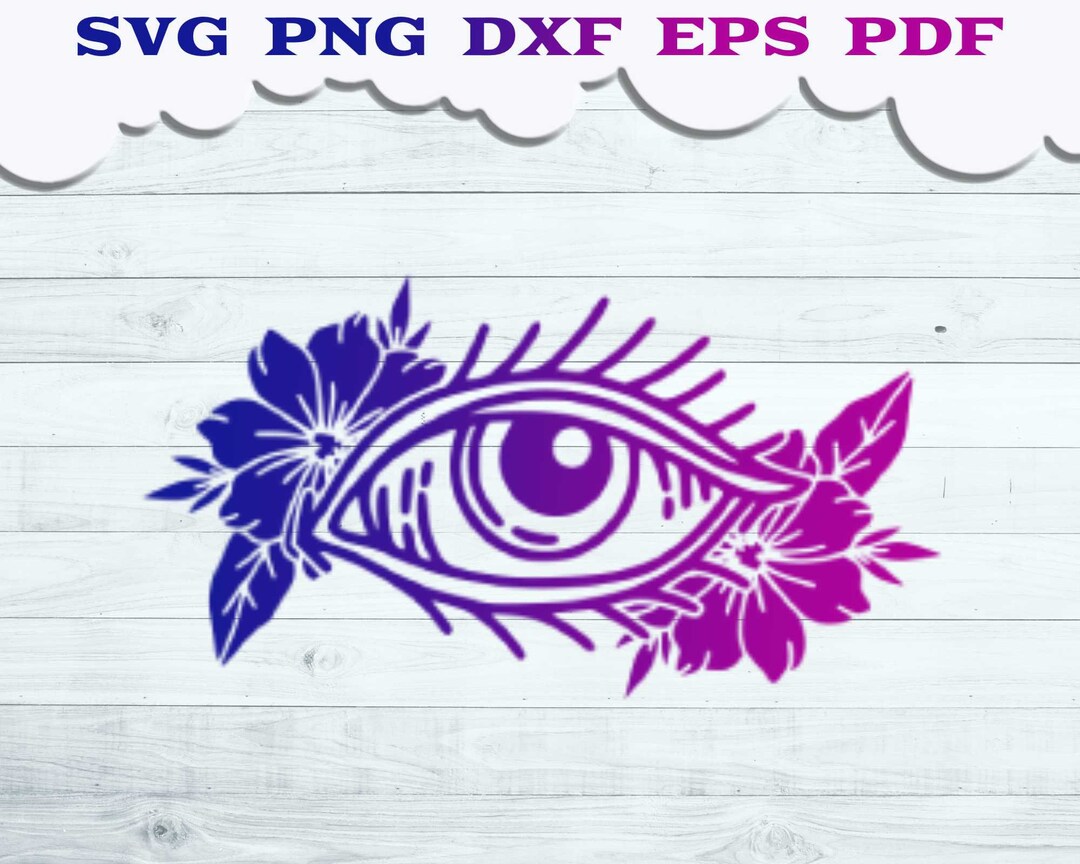 Eye SVG File, Floral Eye Svg, Human Eye With Flower Svg, Flower Eye Svg ...