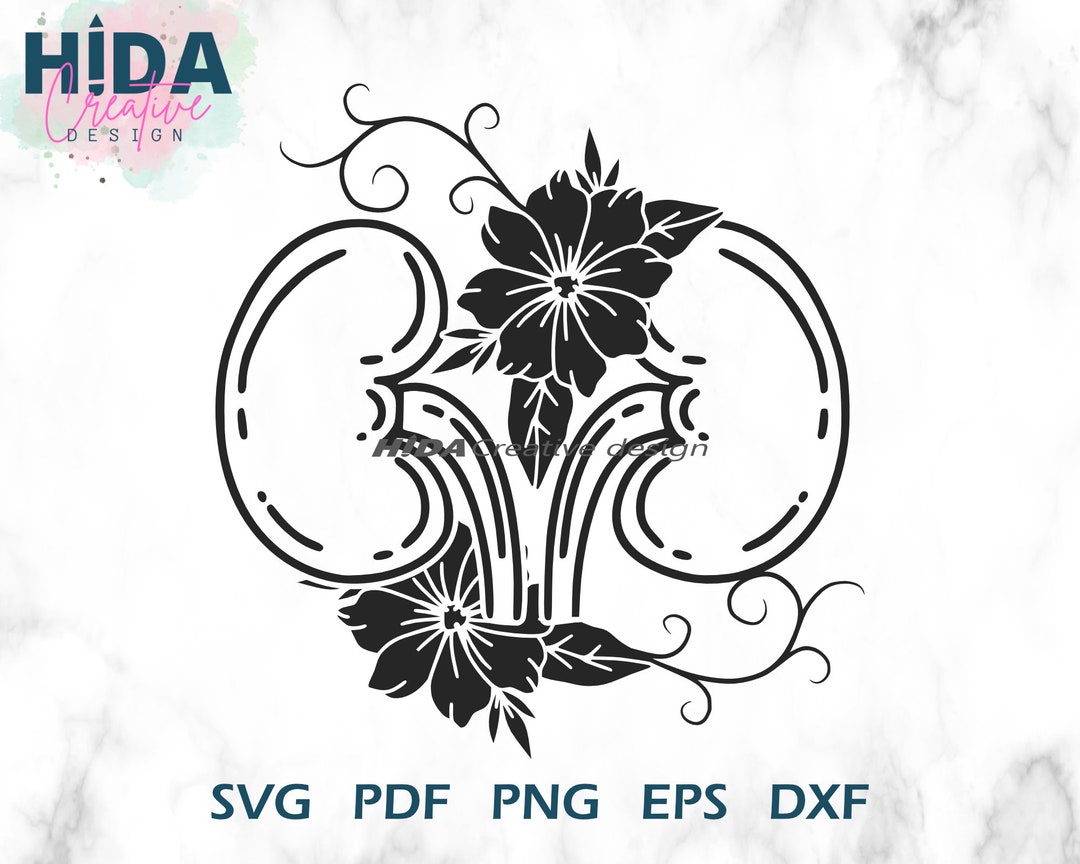 Kidney SVG file Kidneys with Flower Svg Floral Kidneys svg - Etsy Polska