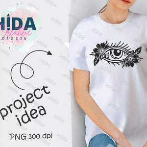 Eye SVG File, Floral Eye Svg, Human Eye With Flower Svg, Flower Eye Svg ...