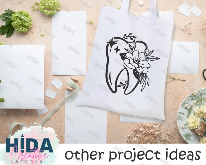 Floral Dentist SVG Dentist Svg Tooth With Flower for Dentist - Etsy