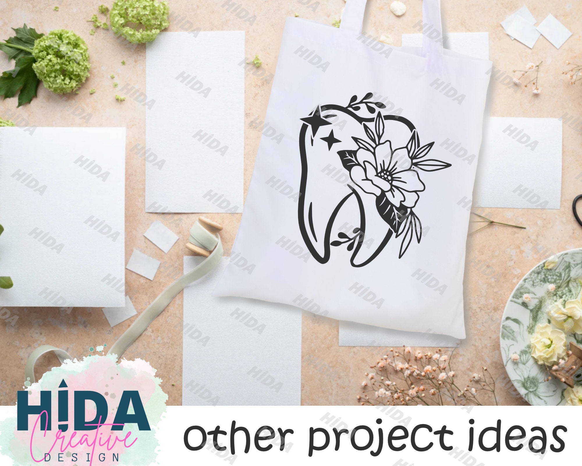 Floral Dentist SVG Dentist Svg Tooth With Flower for Dentist - Etsy