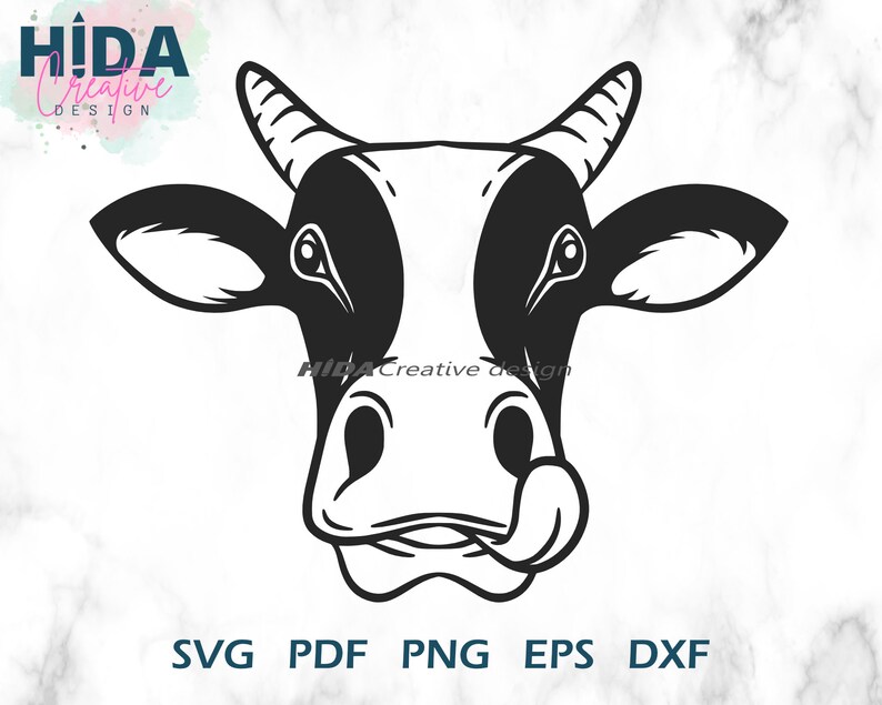 Cow Face SVG Farm Animal Svg Cute Animal Face Svg Cow Head - Etsy
