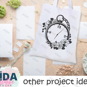 Pocket Watch SVG File, Vintage Pocket Watch Svg, Floral Pocket Watch ...