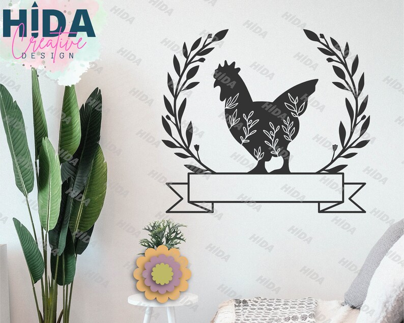 Hen Monogram Frame SVG Hen Wreath Svg Farmer Market Sign - Etsy