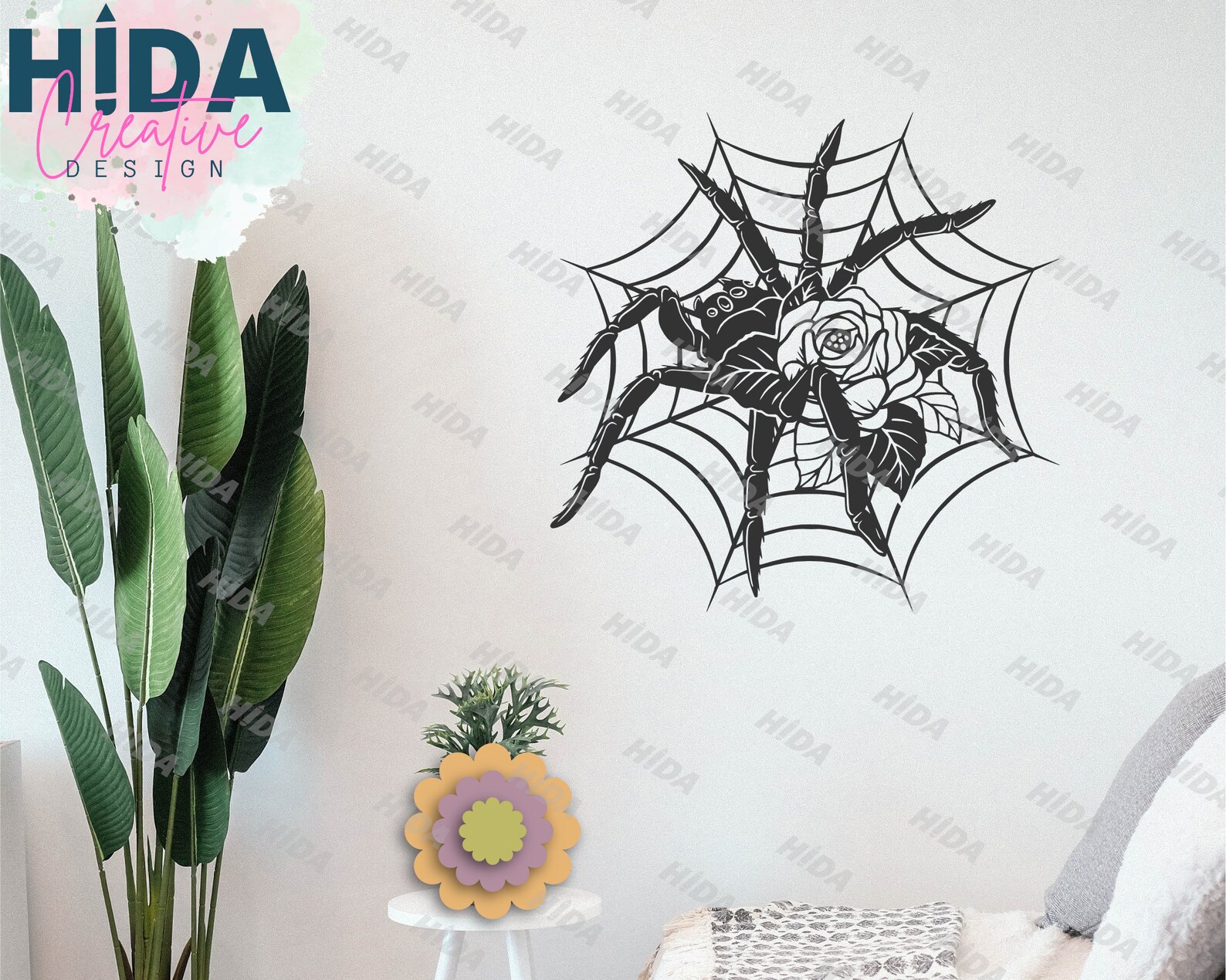 Floral Spider SVG File Spider Svg Spider With Rose Svg - Etsy