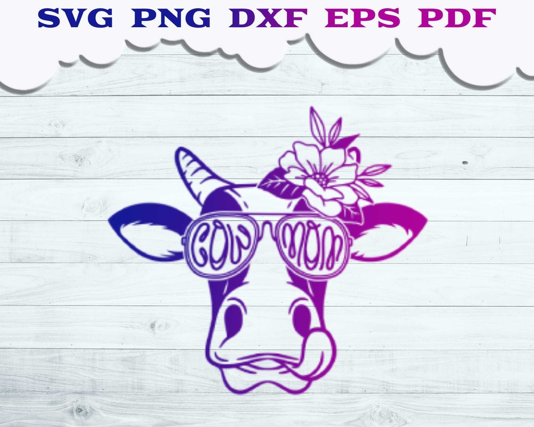 Cow Mama SVG, Cow Mom Svg,floral Cow Svg, Cow Heifer Svg, Cow ...