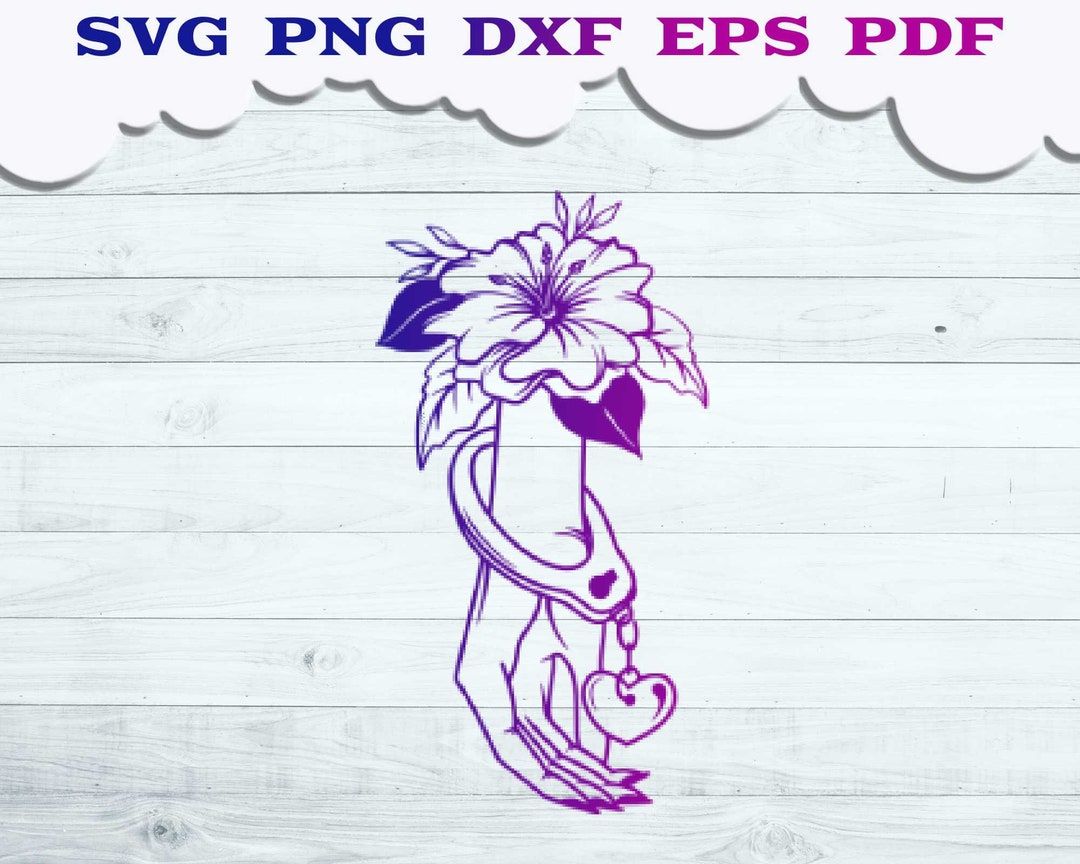 Floral Handcuff SVG, Hand Cuffed Love Svg, Girl Hand With Flower Svg ...