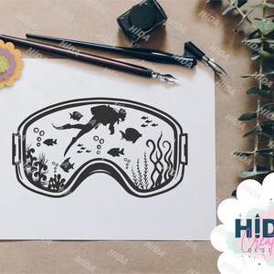 Scuba Diver SVG, Diving Svg, Under Water Scene Svg, Under Sea Scene Svg ...