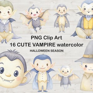 Watercolor Cute Vampir Clip Art, Cute Dracula ,halloween PNG ...