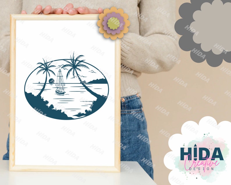 Beach Svg Sailboat on the Sea SVG Sunset Beach Svg Beach - Etsy