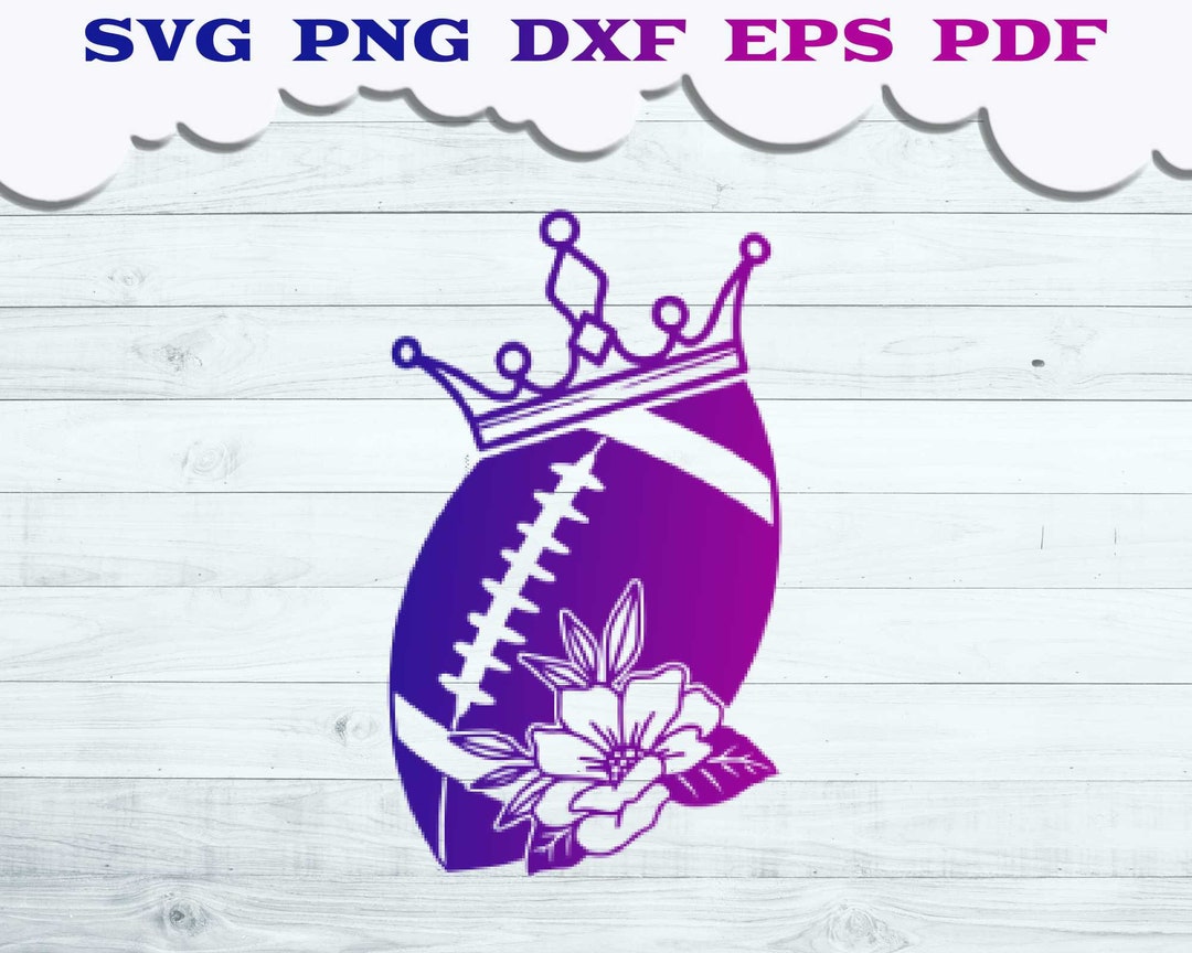 Floral Football SVG, Football Svg, Quenn of Football Svg, Flower ...