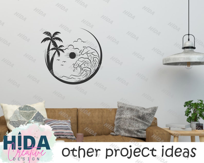 Wave SVG File Wave Summer Scene Svg Wave With Half Moon Svg - Etsy