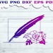 Feather Pen SVG, Feather Pen With Flower Svg, Quill Svg, Floral Quill ...