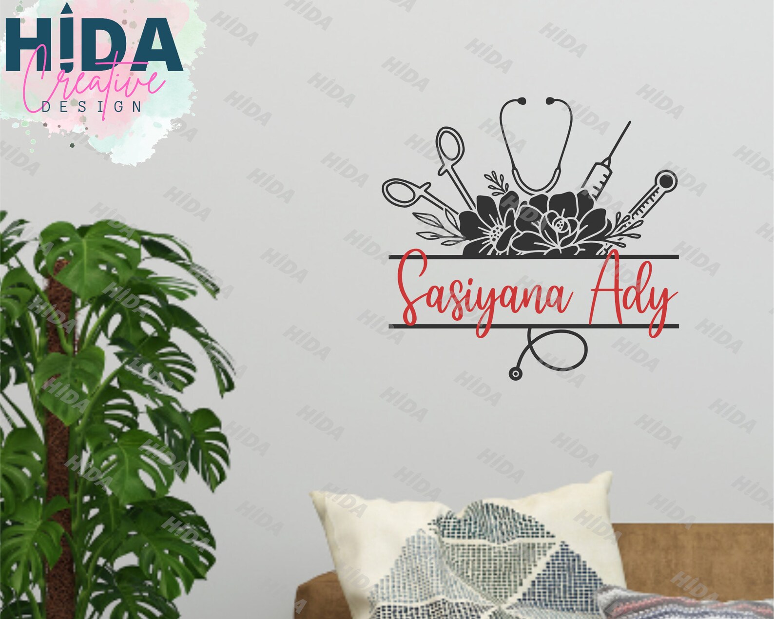 Nurse Split Monogram Frame SVG Monogram Medical Tool Svg - Etsy