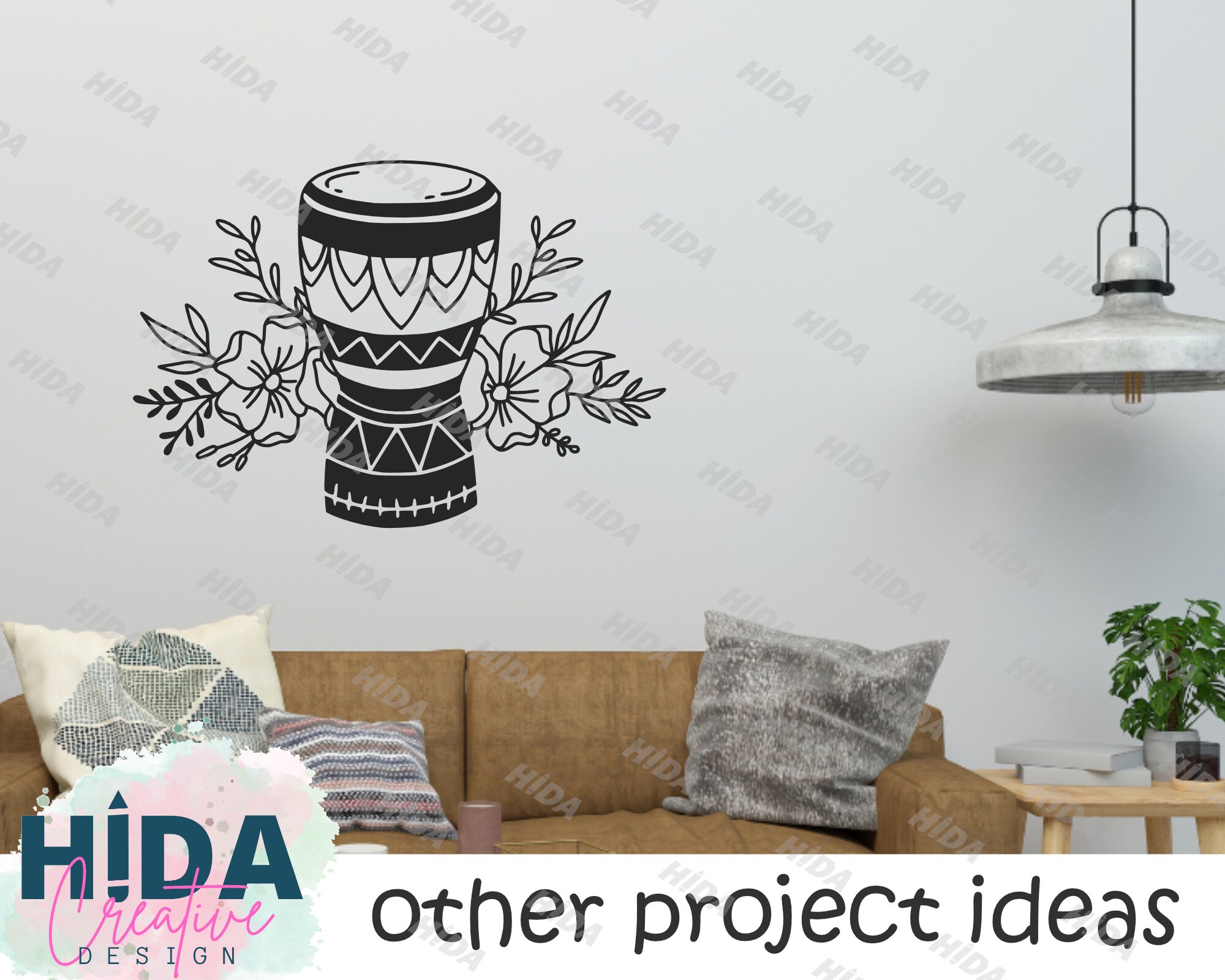 Djembe SVG Floral Djembe Svg Djembe Cut File African Drum - Etsy