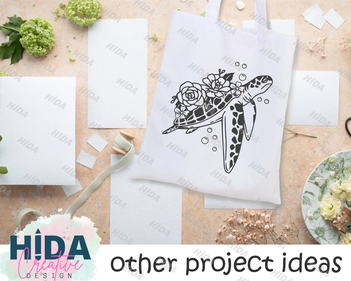 Floral Turtle SVG Turtle Svg Turtle Cut File Turtle With - Etsy