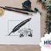 Feather Pen SVG, Feather Pen With Flower Svg, Quill Svg, Floral Quill ...