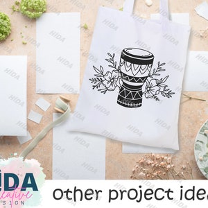 Djembe SVG, Floral Djembe Svg, Djembe Cut File, African Drum Svg ...